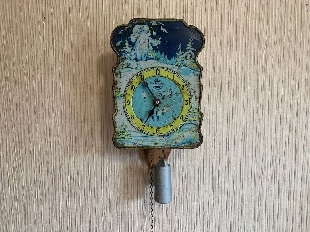 Soviet Vintage Clock, USSR Clock, Soviet Working Clock, Clock, Wall ...