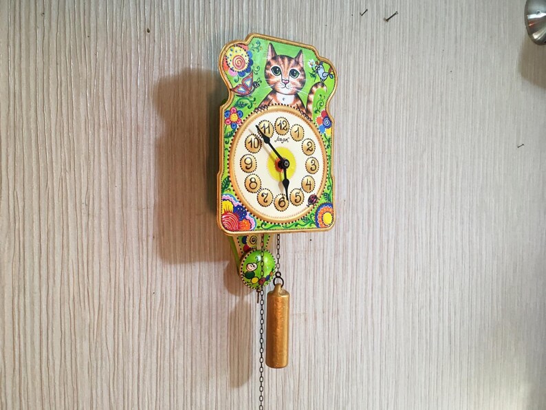 Soviet Vintage Clock, USSR Clock, Soviet Working Clock, Mechanical Wall ...