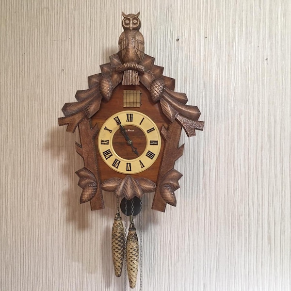 Wooden Owl Clock - Etsy