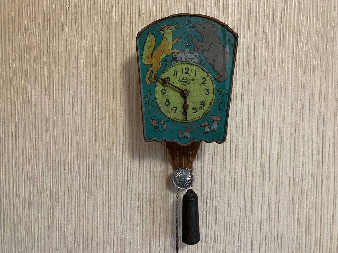 Vintage Soviet Wall Clock Working Clock, USSR Clock, Vintage Clock ...