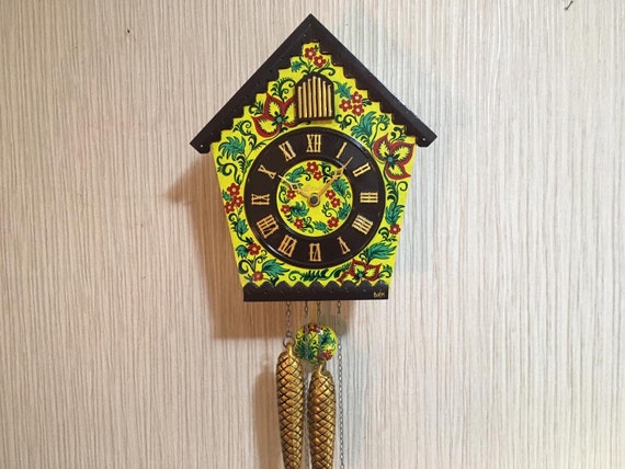 Soviet Vintage Cuckoo Clock USSR clock Wooden clock Hand | Etsy