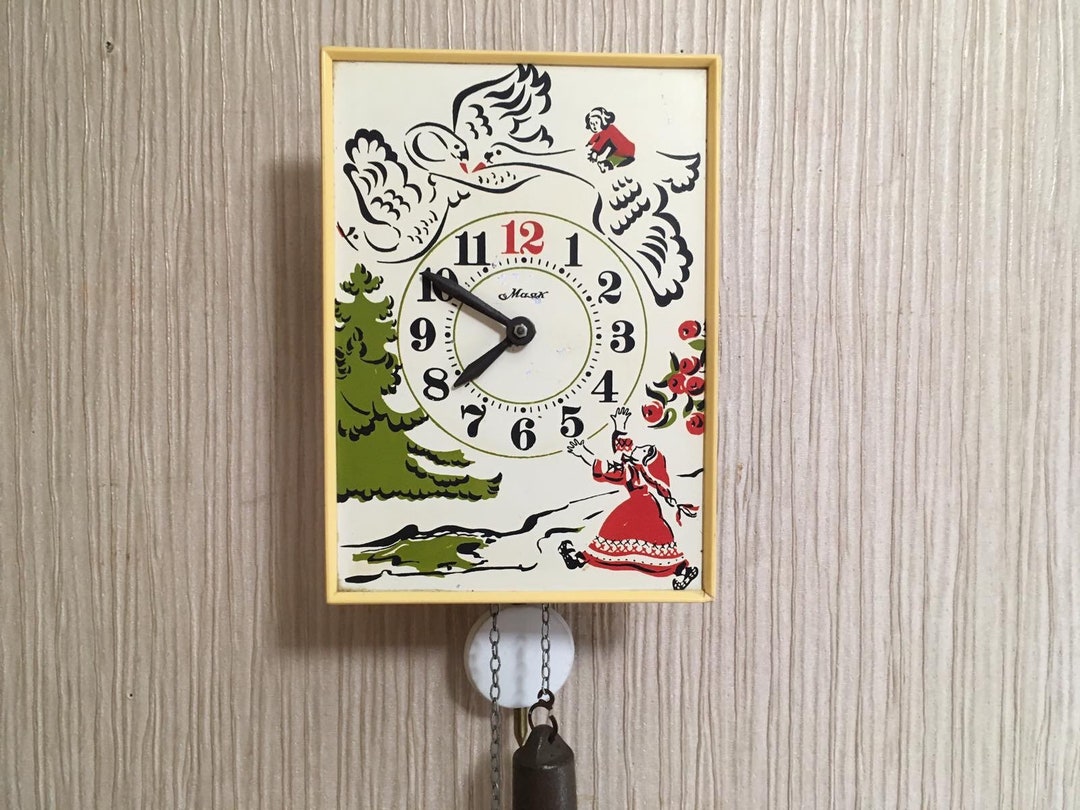 Soviet Vintage Clock, USSR Clock, Soviet Working Clock, Working Cuckoo ...