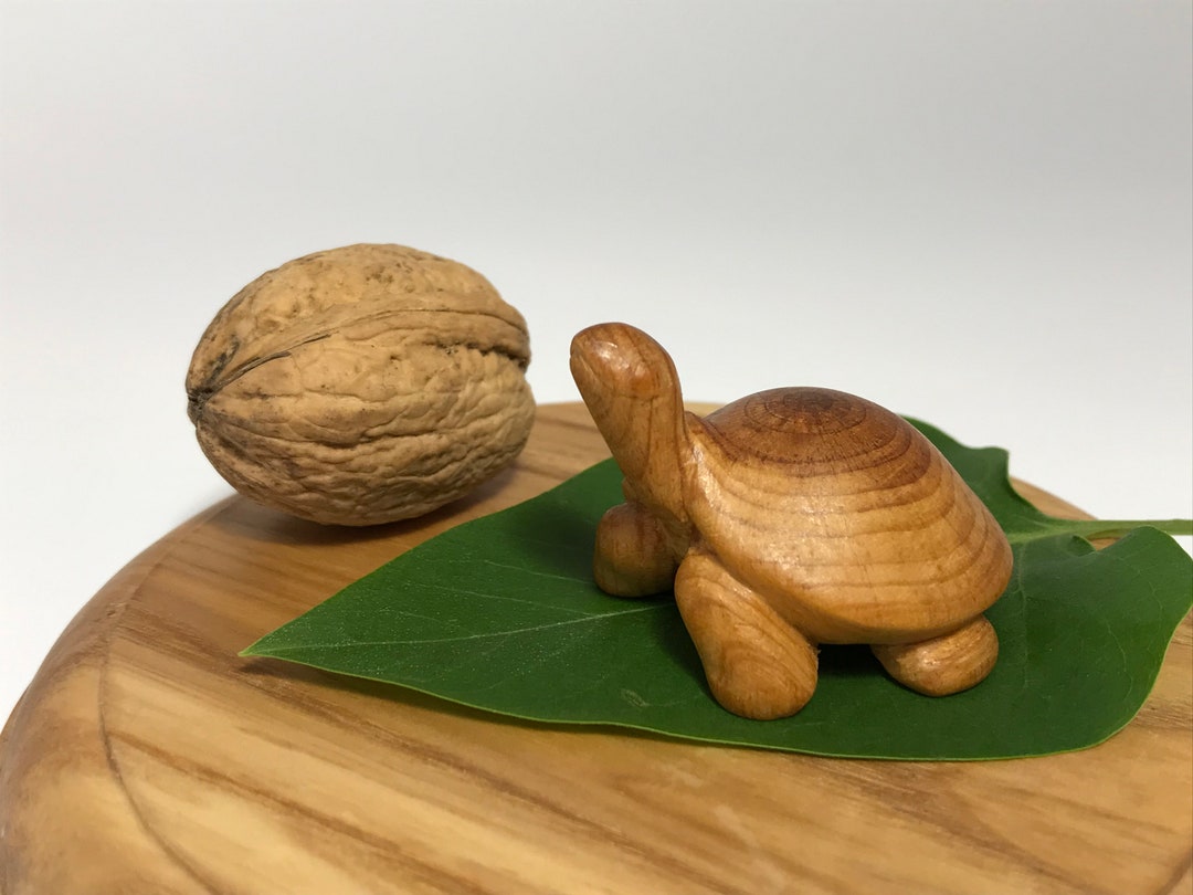 Hand Carved Figurine, Wooden Figurine, Turtle, Hand Carved Turtle ...