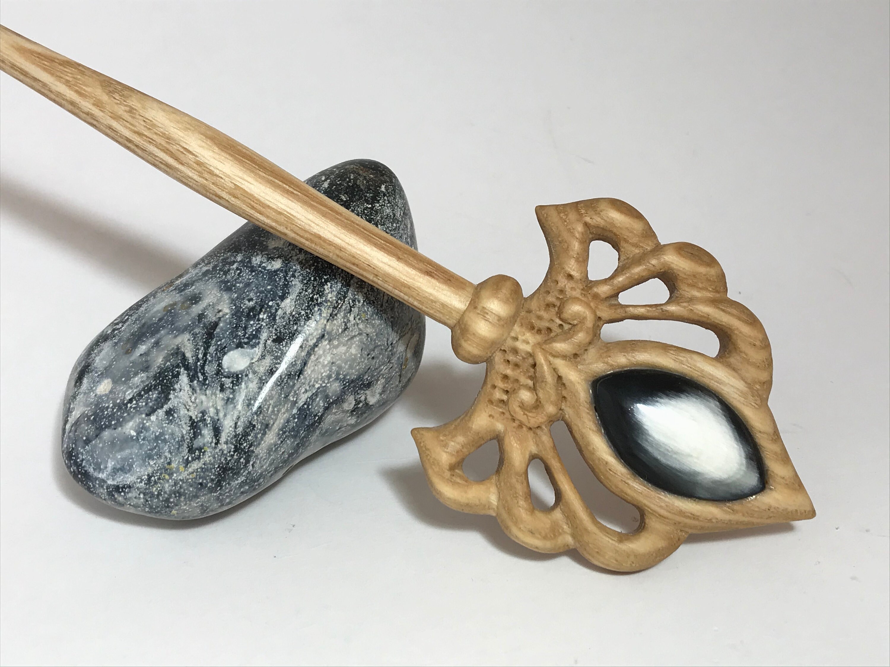 Unique Hand Carved Wooden Hair pin wooden barrette wooden | Etsy