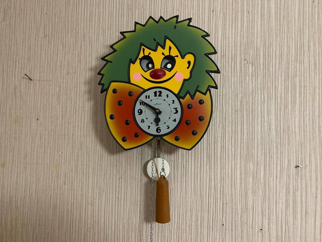 New Vintage Soviet Clock "clown With Running Eyes" - Etsy