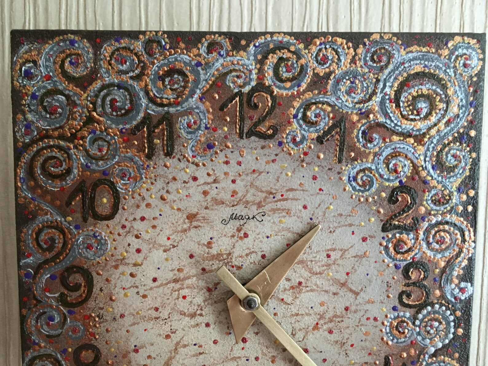 Vintage Soviet Wall Clock With Author's Painting | Etsy