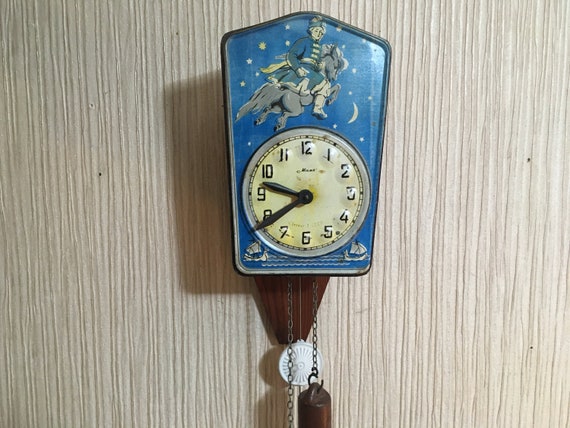 Rare Vintage Soviet Wall Clock The Little Humpbacked | Etsy