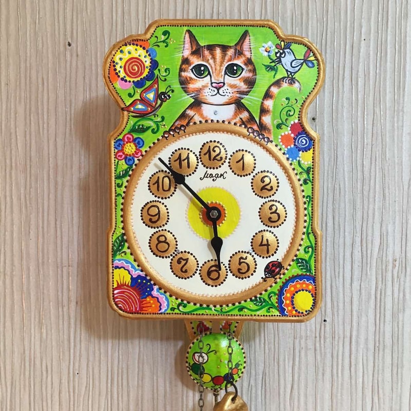 Hand Painted Clock - Etsy