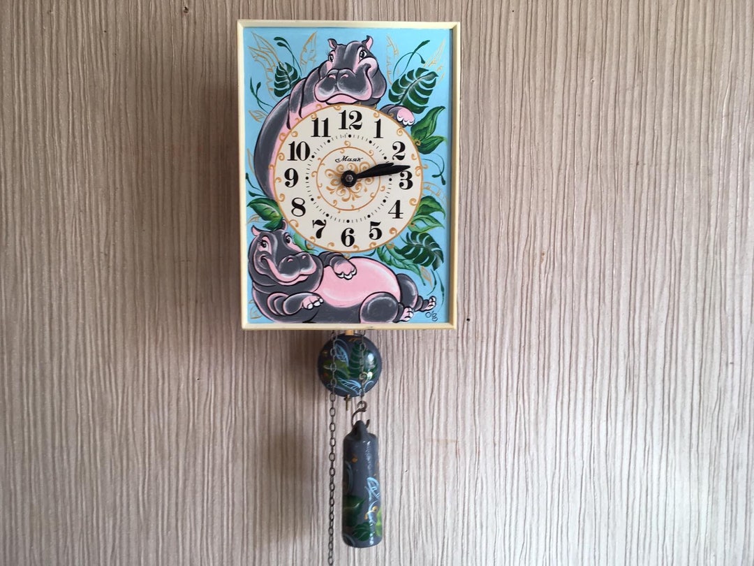 Soviet Vintage Clock, USSR Clock, Soviet Working Clock, Mechanical Wall ...