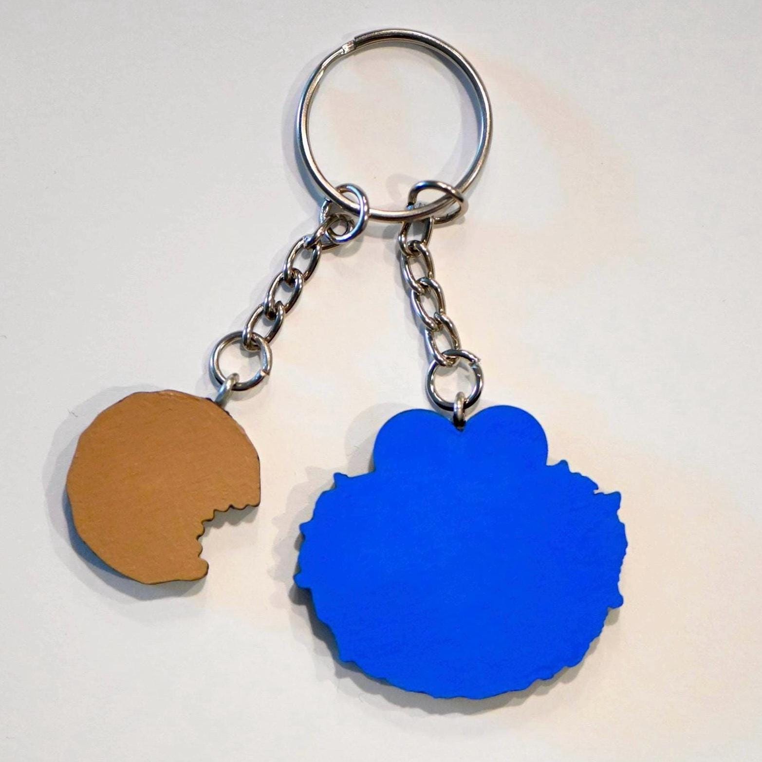 Cookie Monster Cookie Keychain - Etsy