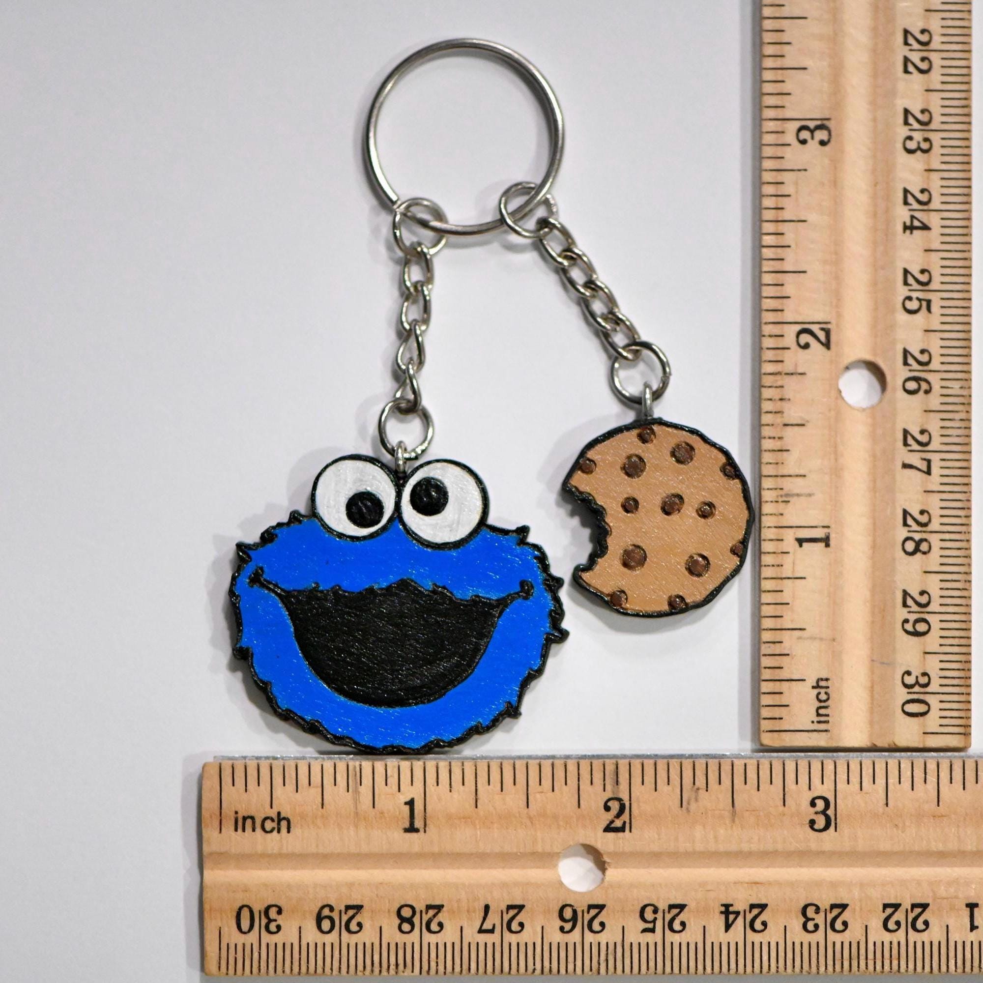 Cookie Monster Cookie Keychain - Etsy