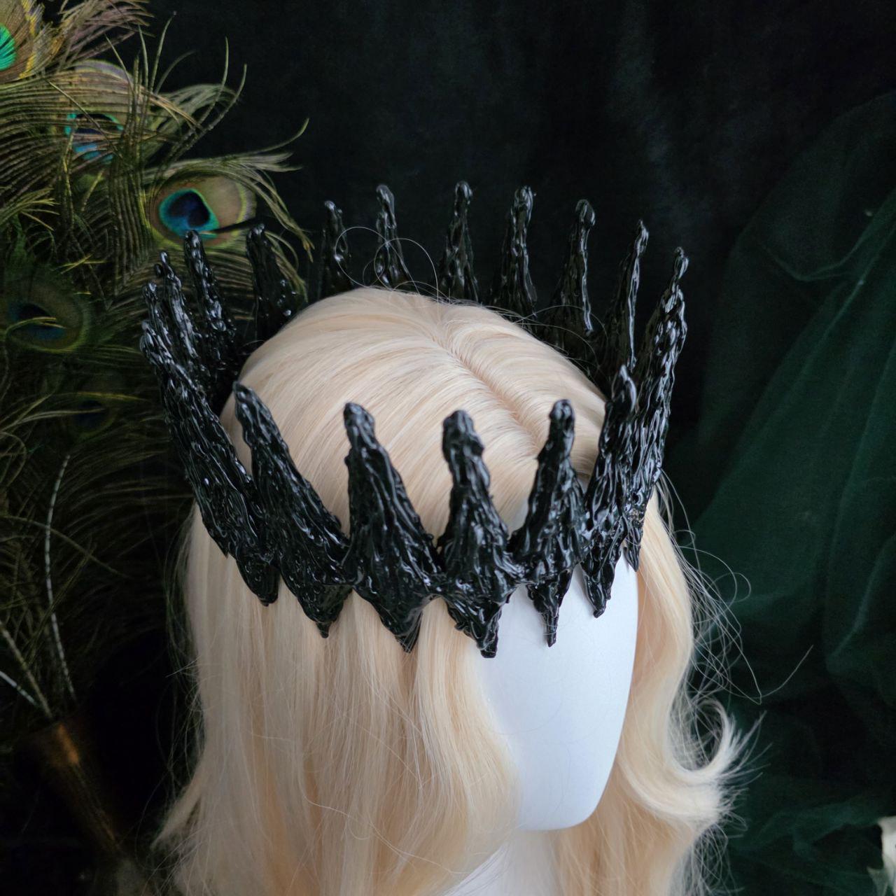Vampire Black Metal Crown, Gothic Halloween Headband - Etsy