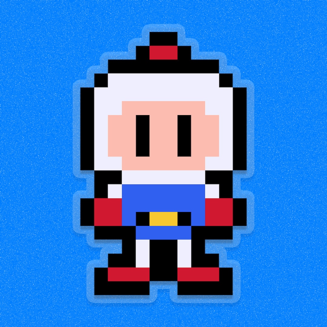 Pixel Bomberman Die Cut Vinyl Sticker - Etsy