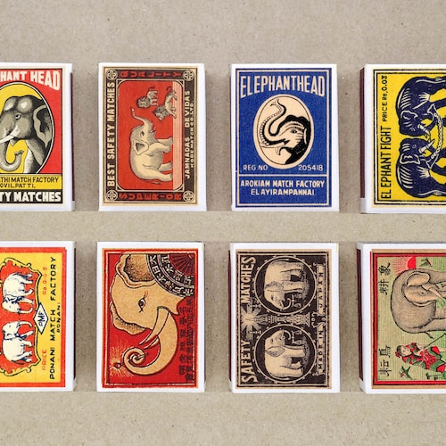 Set of 8 MATCHBOX Various Famous Painting Art Paint Printing - Etsy