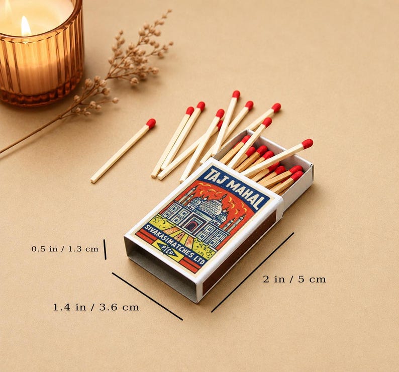 Vintage Style Indian Matchbox Set, Customizable Designs (set of 8) - Etsy