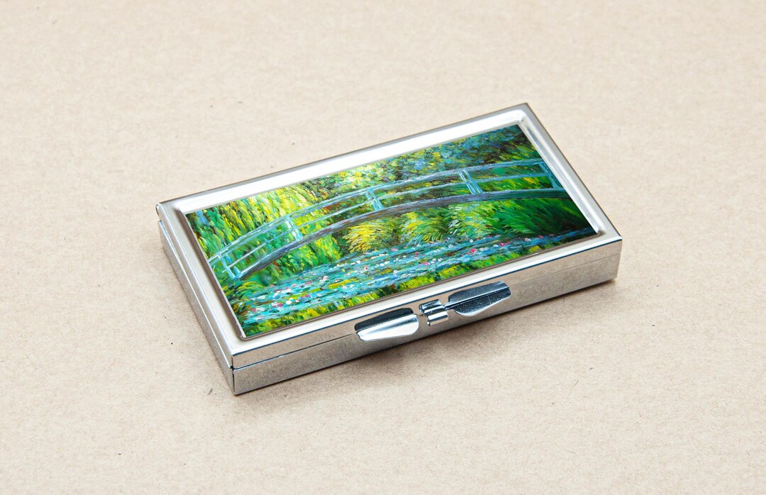 Monet Water Lilies Pill Box, 7-day Stainless Steel Organizer - Etsy