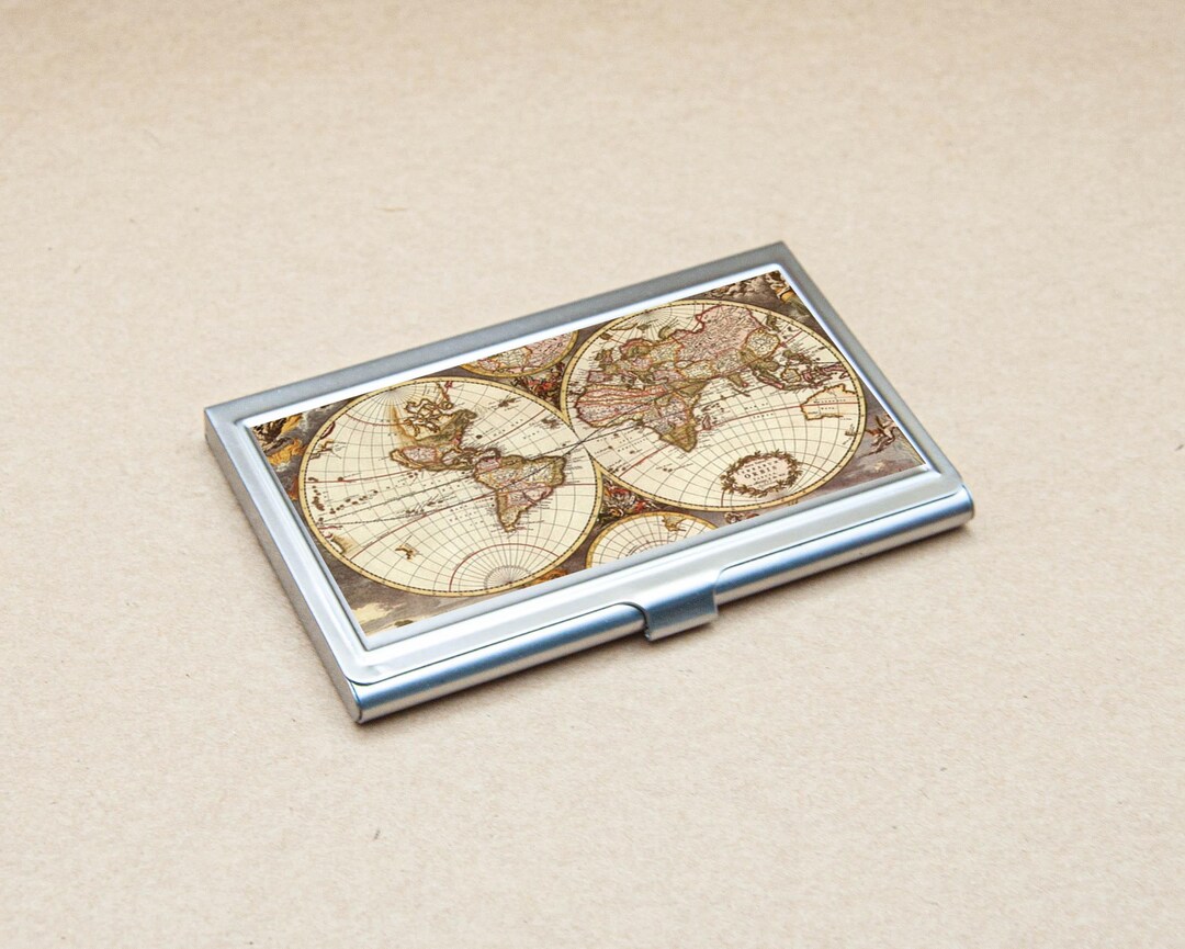 Business Card Holder Early World Maps 15th Century Ancient Map ...