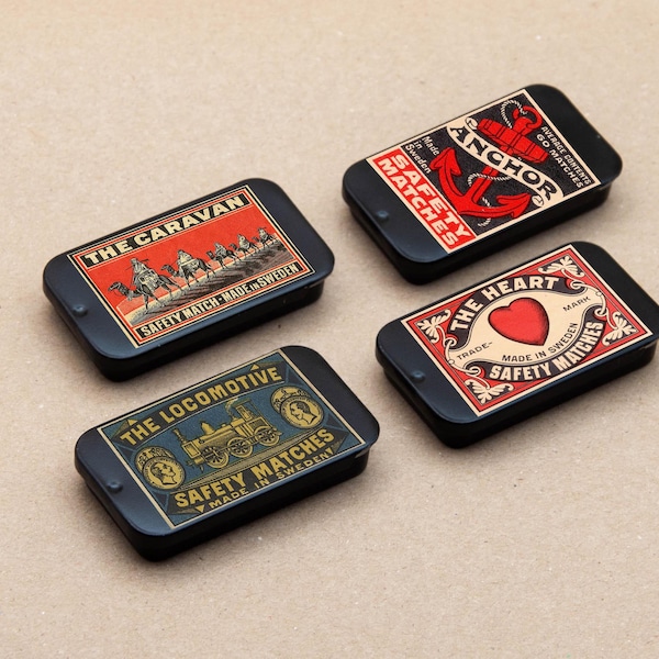 Tin Match Holder - Etsy