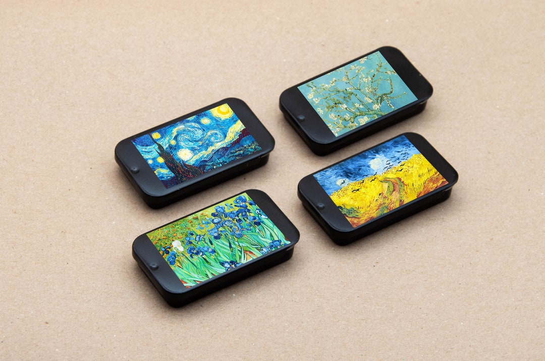 Set of 4 MATCHBOX Tin Boxes of Van GOGH Famous Painting Art Matches ...