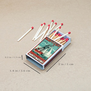 Set of 8 MATCHBOX Various BOAT Ship Navy Design Vintage Style Printing ...