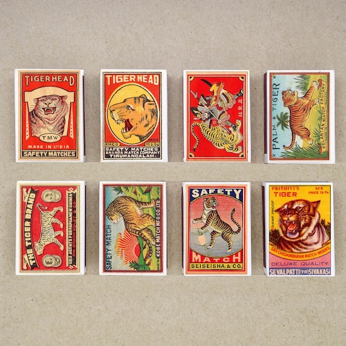 Set of 8 MATCHBOX Various DRAGON Design Vintage Style Printing - Etsy