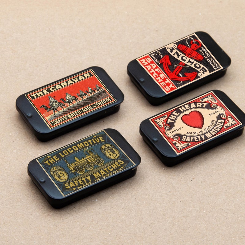 Tin Match Holder - Etsy