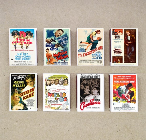 Set of 8 MATCHBOX Various Classic Vintage Movies Poster Film | Etsy