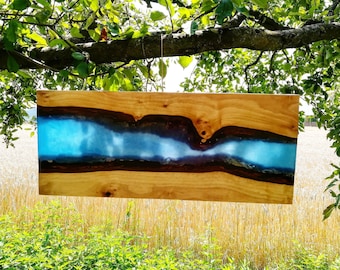 Epoxy resin wall art | Etsy