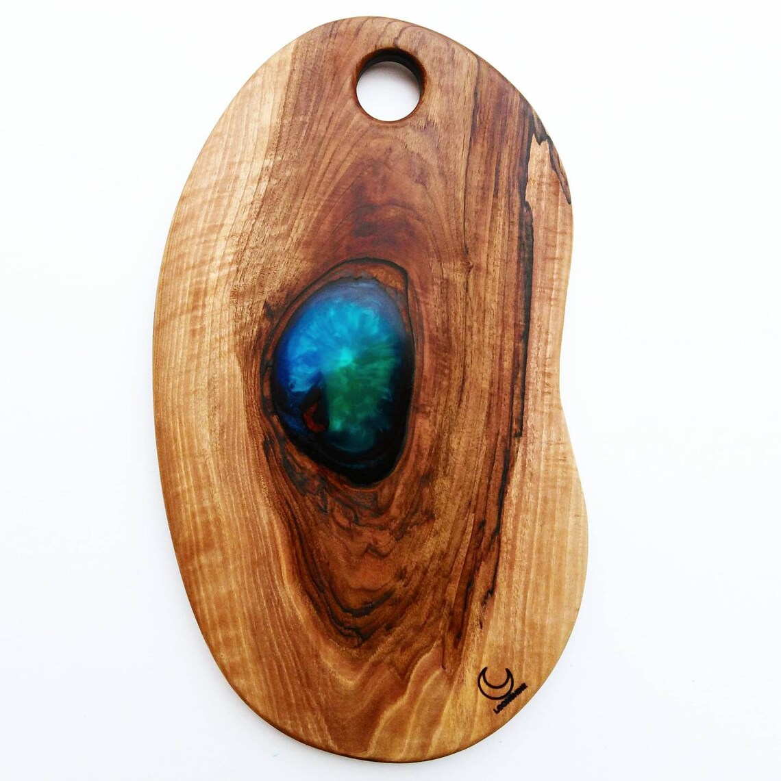 Oval Charcuterie Board / Resin and Walnut Wood | Etsy