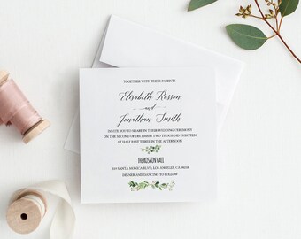 Square invitation | Etsy