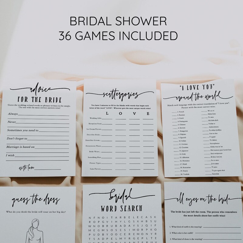 Funny Bridal Games - Etsy