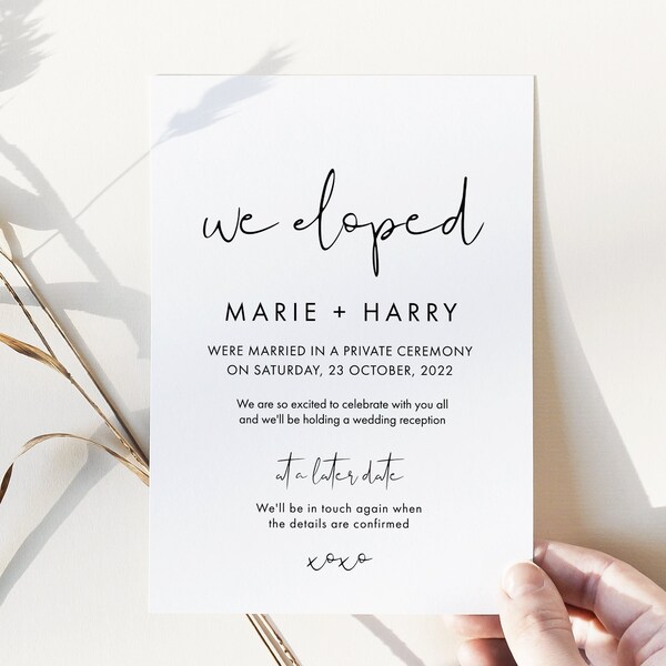 We Eloped - Etsy