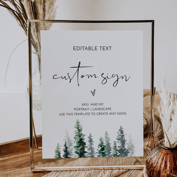 Pine Tree Sign - Etsy