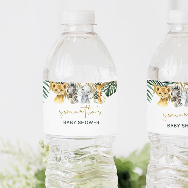 Safari Water Labels - Etsy
