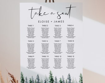 Wedding Reception Seating Chart Pine Cones - Etsy