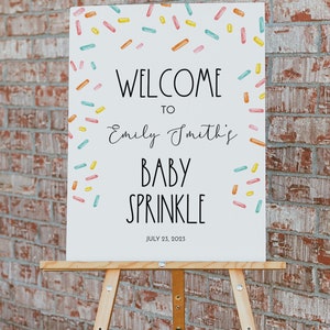 Sprinkle Welcome Sign Template, Confetti Sprinkles Poster Sign, Edit ...