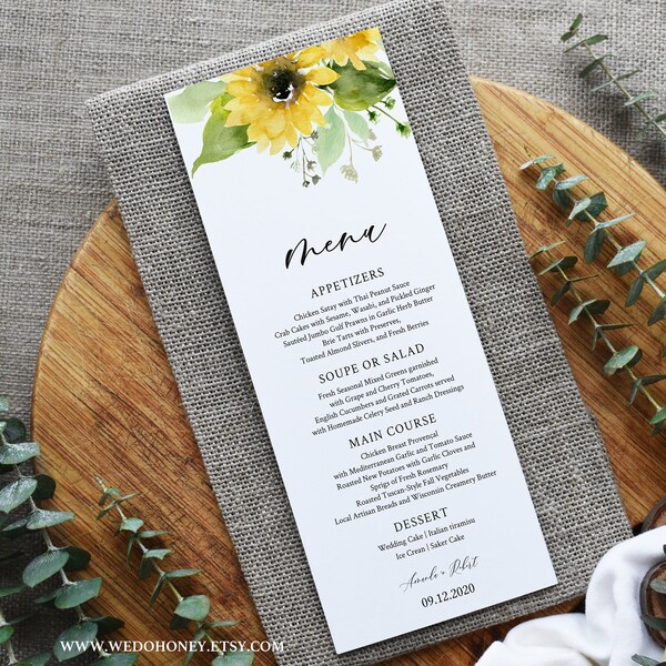 Rustic Menu - Etsy