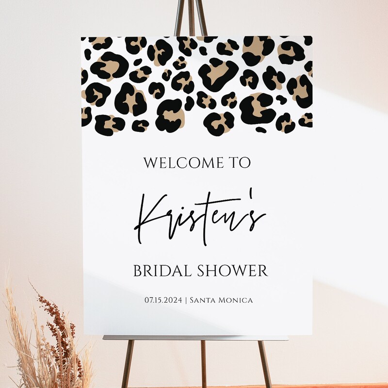 Welcome Leopard Sign - Etsy