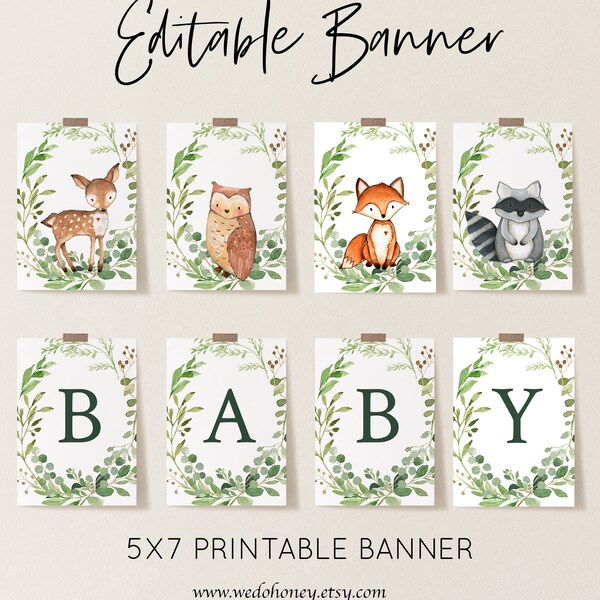 Woodland Banner - Etsy