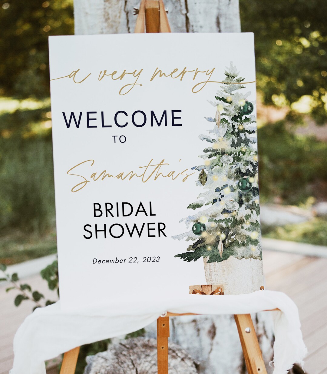 Christmas Welcome Sign Christmas Trees Festive Holiday - Etsy