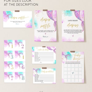 Mermaid Baby Shower Games, Ocean Themed, Under the Sea Baby Shower Game ...