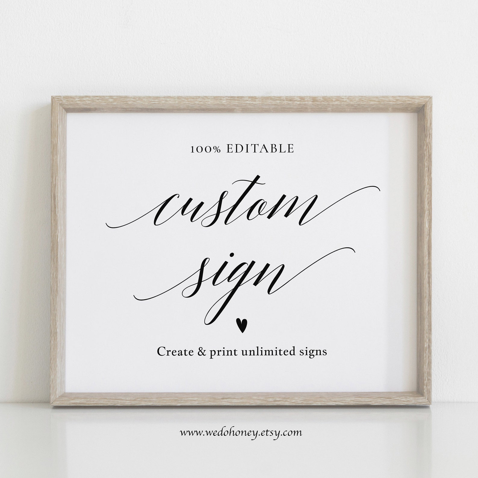 Editable Signs Printable Custom Sign Elegant Modern Script - Etsy
