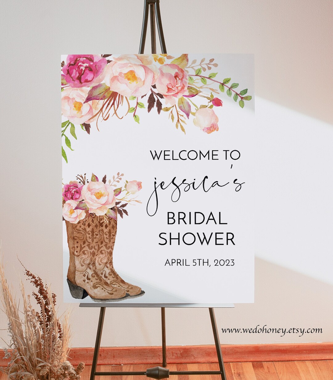 Boots Welcome Bridal Shower Sign Country Western Sign - Etsy