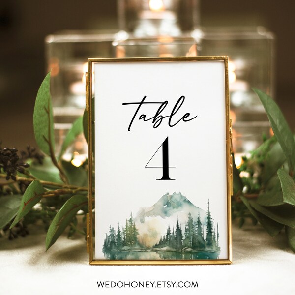 Mountain Table Numbers - Etsy