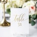 Gold Table Numbers Printable Editable Text Downloadable Wedding 0035 - Etsy
