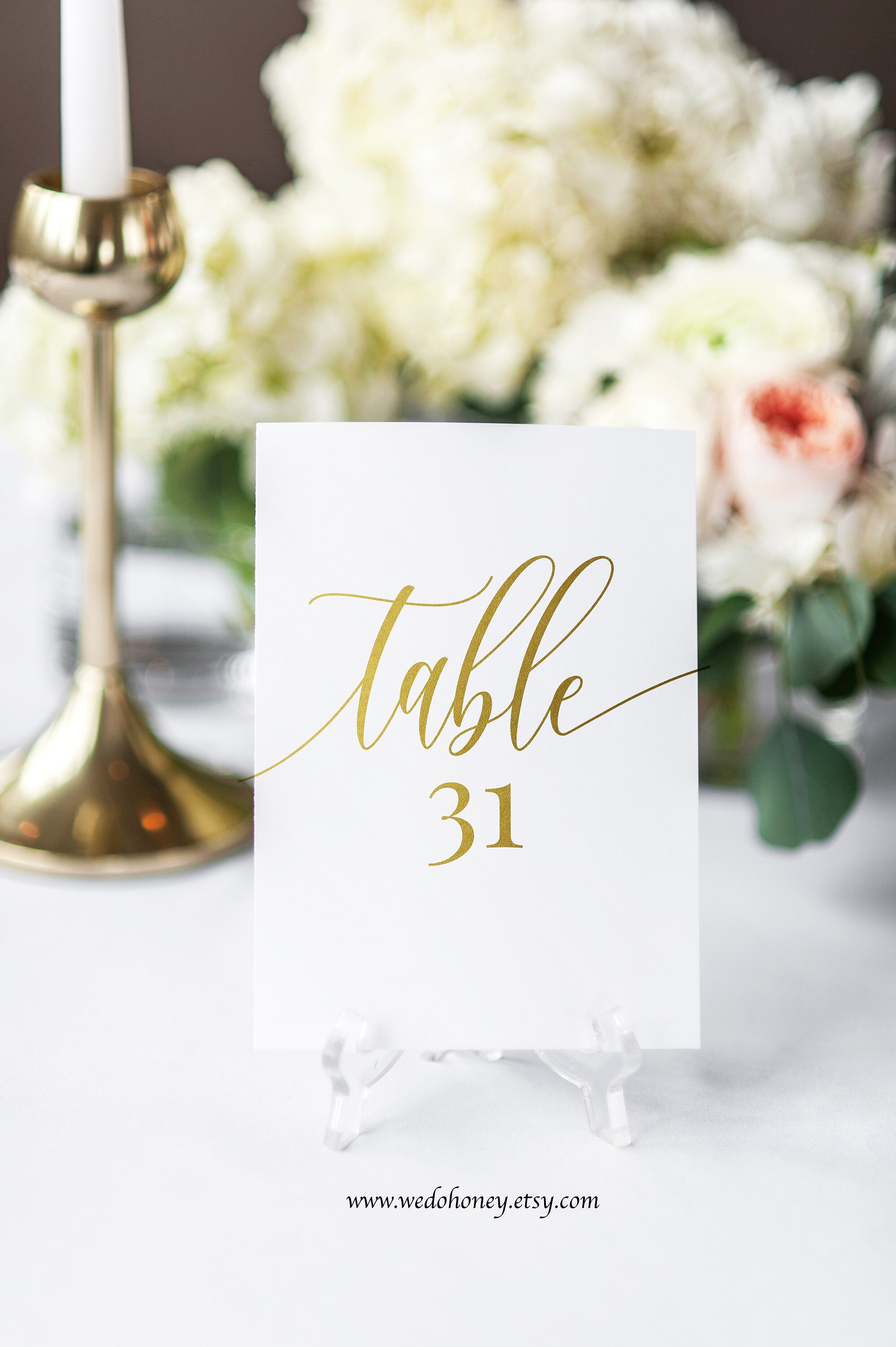 Gold Table Numbers Printable Editable Text Downloadable - Etsy