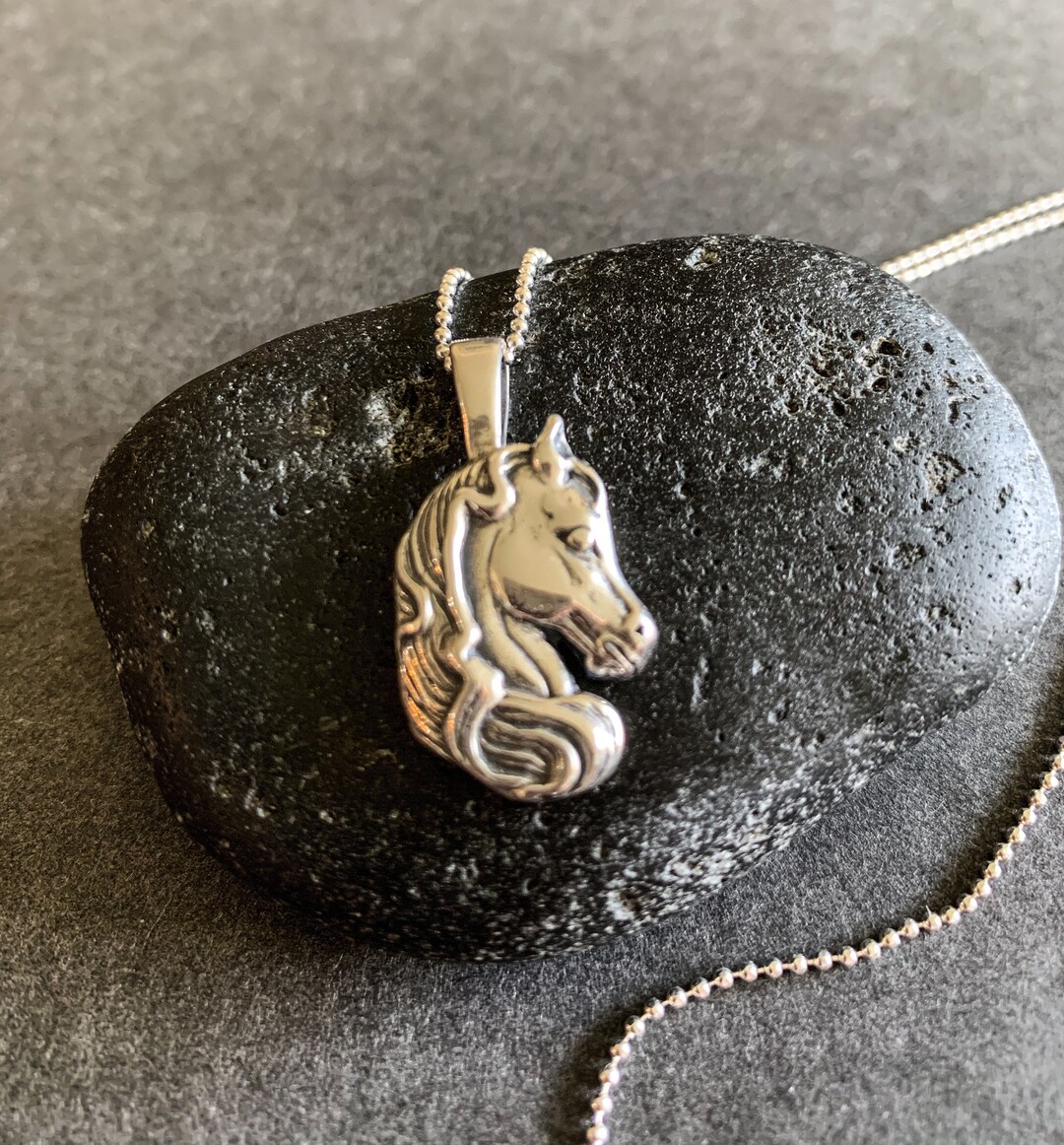 Horse Necklace,silver Horse Necklace,horse Pendent,sterling Silver ...