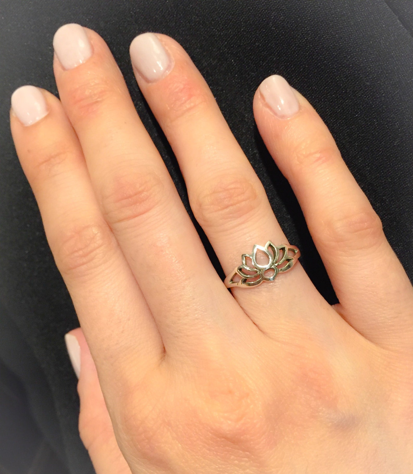 Lotus Ring-sterling Silver Lotus Ring-lotus Flower Ring-new Beginnings ...