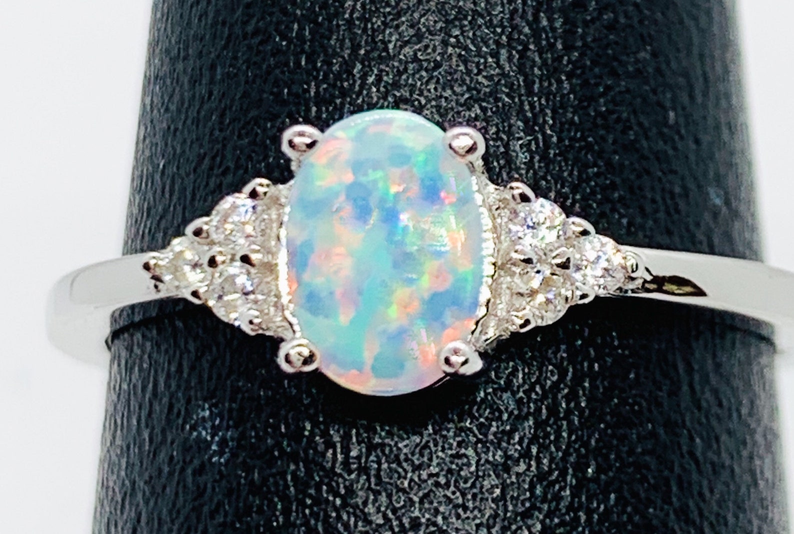 White Fire Opal Ring-opal-opal Ring, Opal Rings,promise Ring-engagement ...