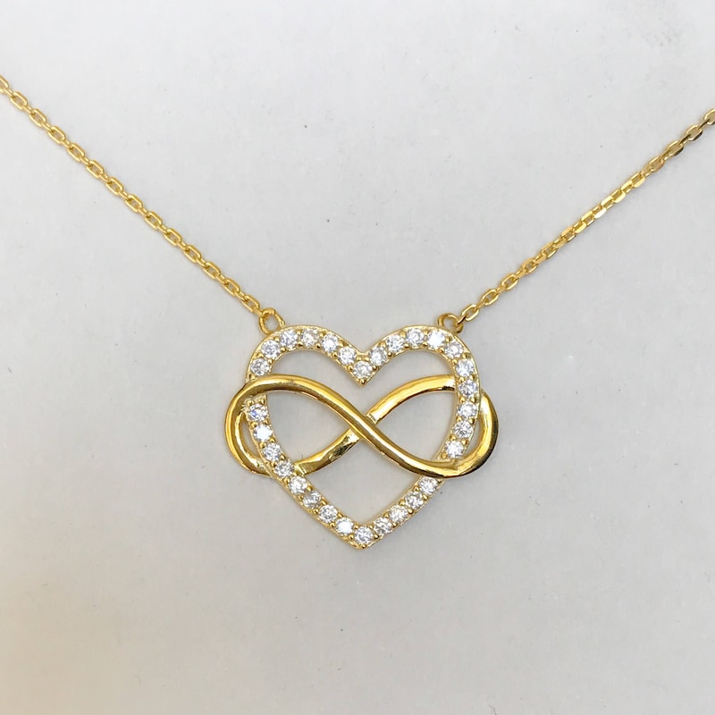 Infinity Heart Necklace - Etsy